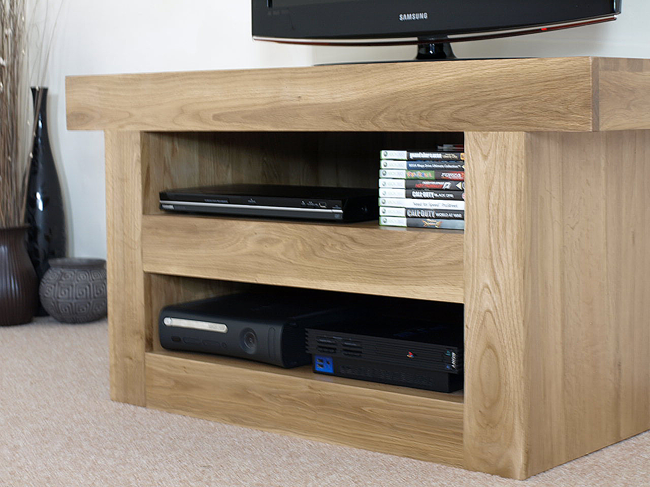 NEO CHUNKY SOLID OAK TV CABINET STAND ENTERTAINMENT UNIT MODERN WOOD ... NEO CHUNKY SOLID OAK TV CABINET STAND ENTERTAINMENT UNIT MODERN WOOD ...